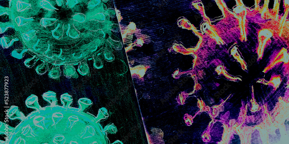 Vaccine Virus. Vivid Human Leukocyte Antigen. Psychedelic Bacteriophage ...