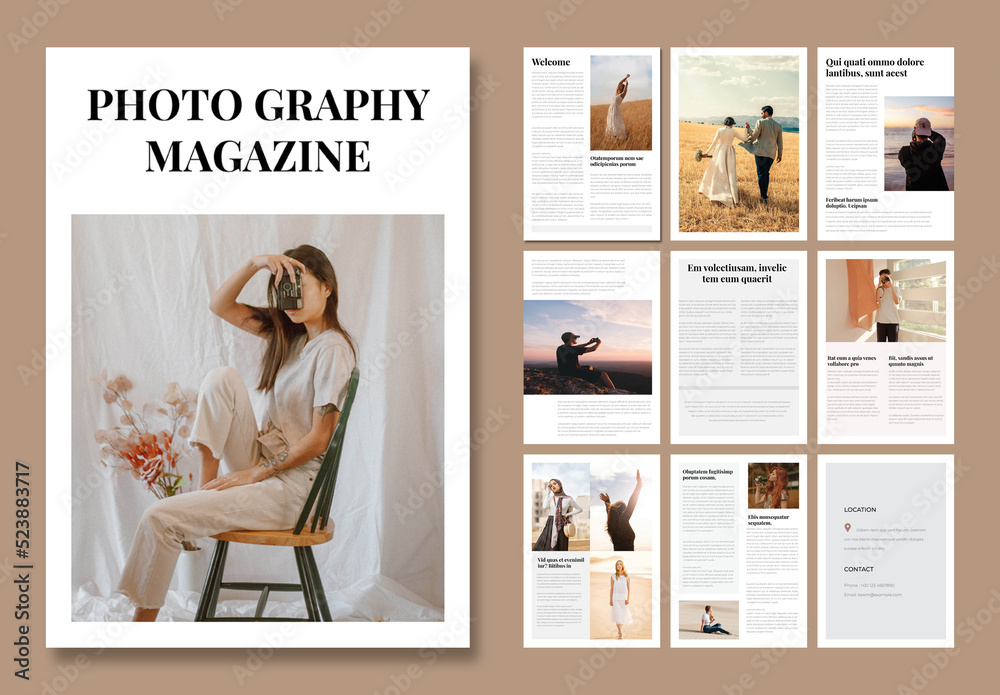 Minimal Photography Layout Stock Template | Adobe Stock