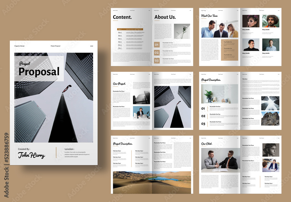 Proposal Brochure Layout Stock Template | Adobe Stock