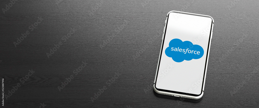 Logo of the company salesforce which offers cloud based solutions for ...