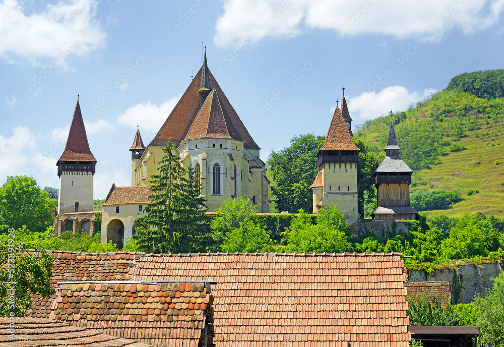 Beautiful medieval architecture of Biertan fortified Saxon church in ...