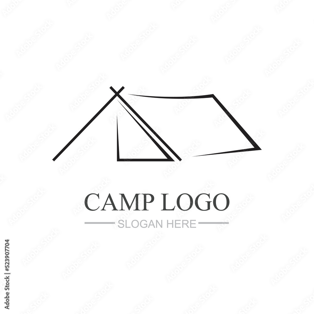 Camping and outdoor adventure retro logo,The emblem for cub scouts ...