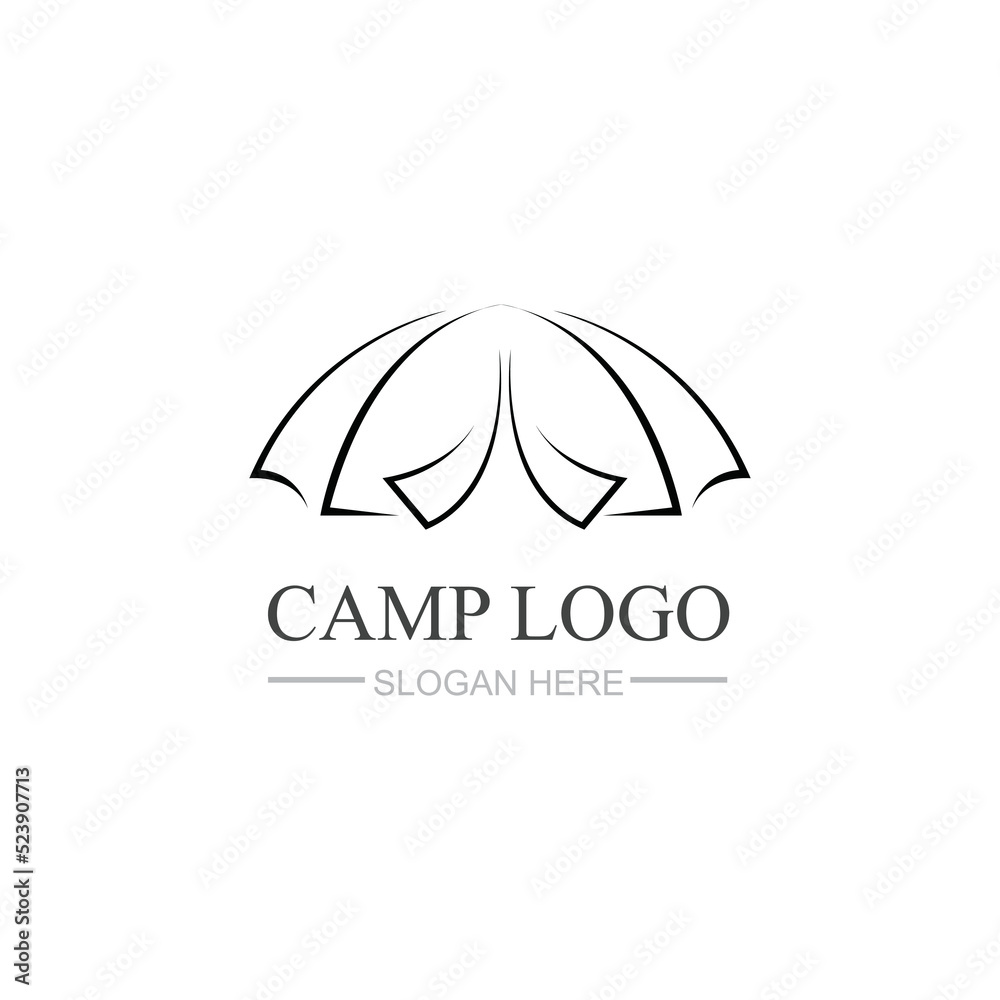 Camping and outdoor adventure retro logo,The emblem for cub scouts ...