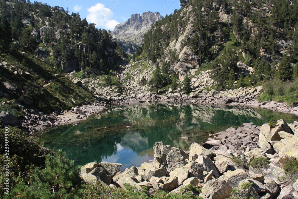 Lago glaciar en las montañas del Pirineo Stock Photo | Adobe Stock