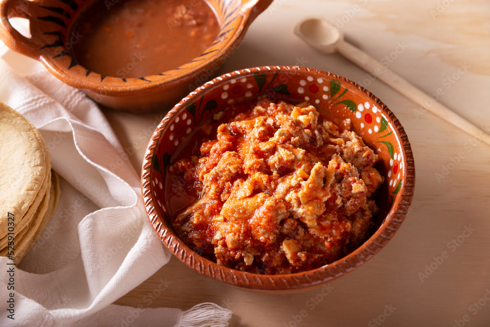 Machaca con Huevo. "shredded with eggs". Shredded dry beef scrambled ...