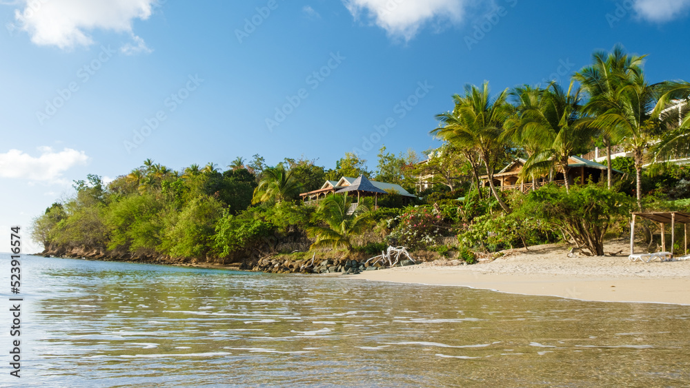 Foto de Tropical beach in Saint Lucia Caribbean. white tropical beach ...