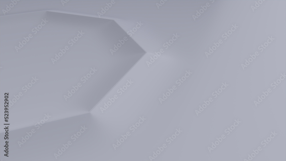 Minimalist Background with Embossed Octagon. White Surface with Raised ...