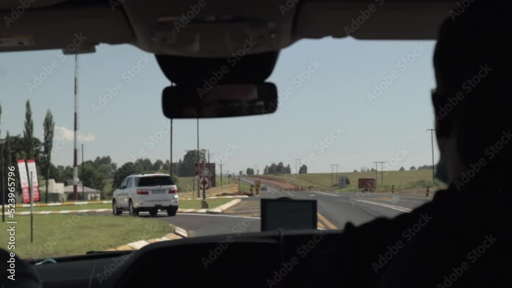 Driver's perspective as they go along the congested N4 Highway in South ...