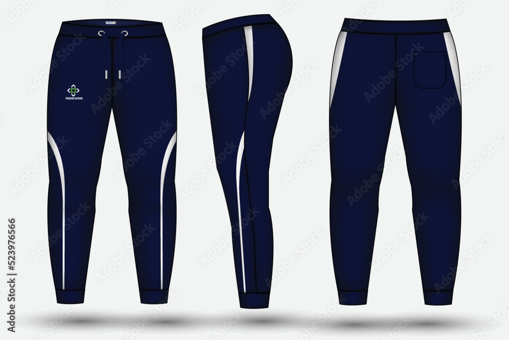 Trouser design template for technical fashion illustration and trousers ...