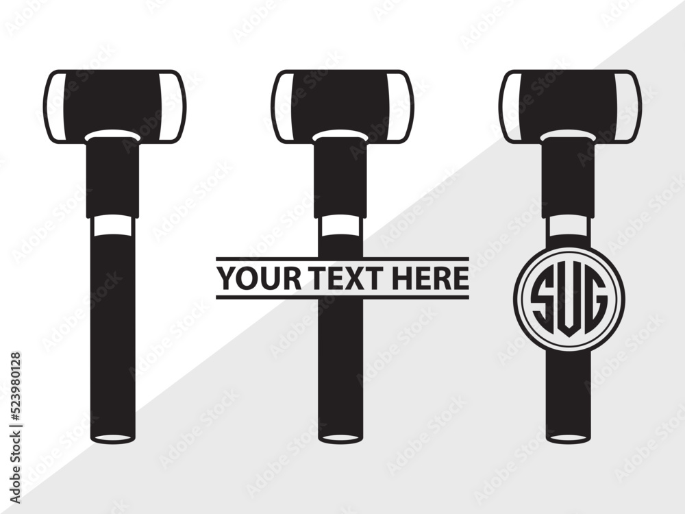 Hammer Monogram SVG | Claw Hammer Svg | Thor Hammer Svg | Hammer Tool ...