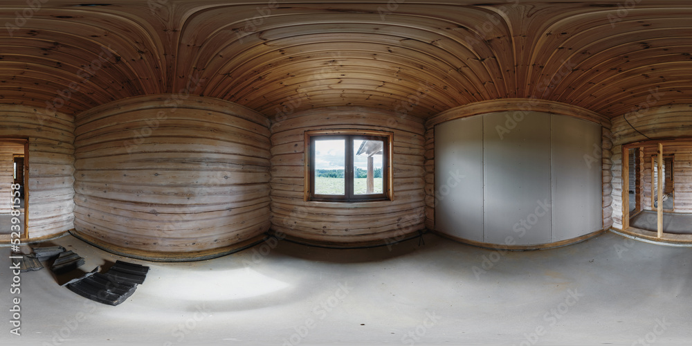 An empty white room without furniture. Full spherical Hdri Panorama 360 ...