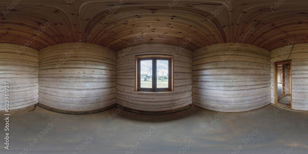 An empty white room without furniture. Full spherical Hdri Panorama 360 ...