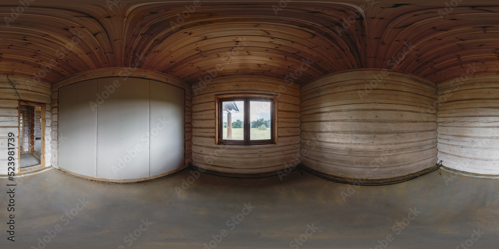 An empty white room without furniture. Full spherical Hdri Panorama 360 ...