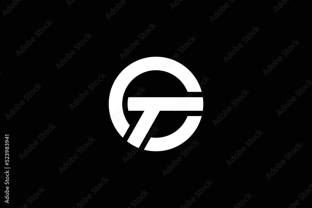 CT symbol logo. TC letter logo icon on luxury background. CT monogram ...