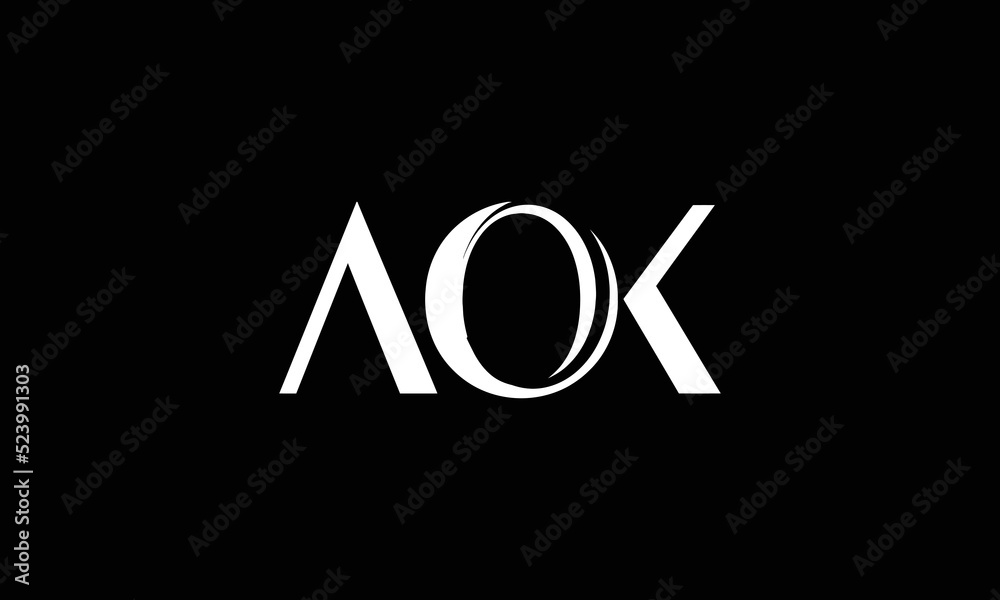 Vetor de Letter AOK Logo Icon Vector Image Design For All Business do ...