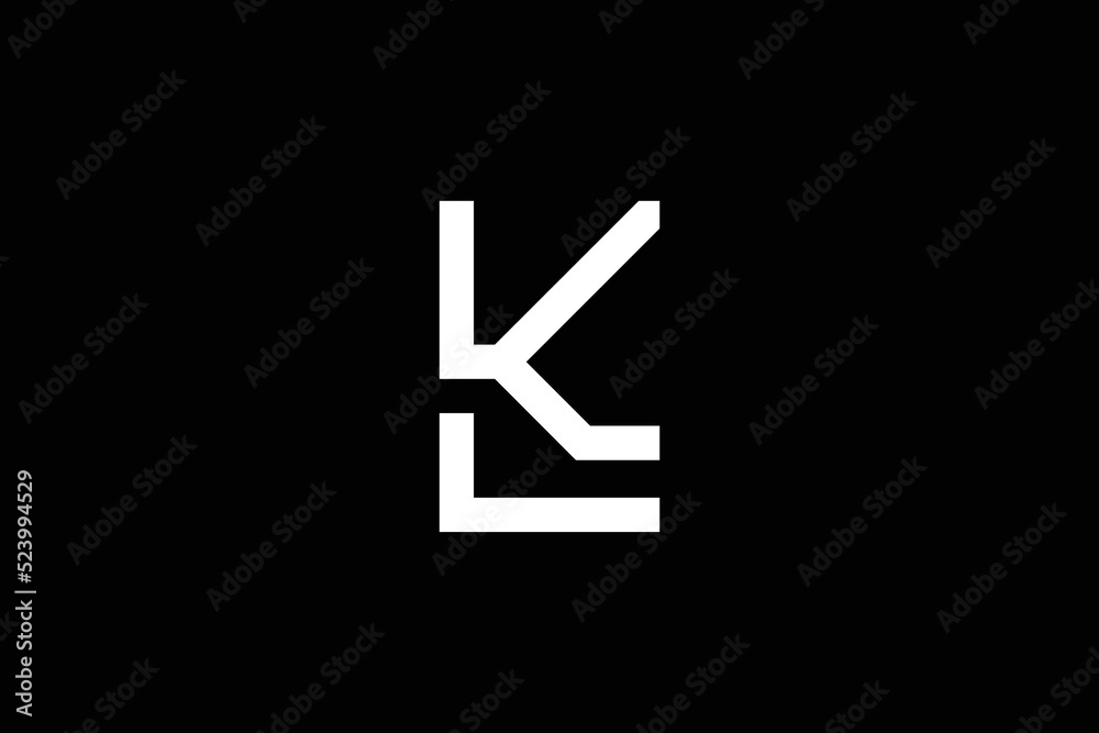 KL Minimal symbol logo. LK letter logo icon on luxury background. KL ...