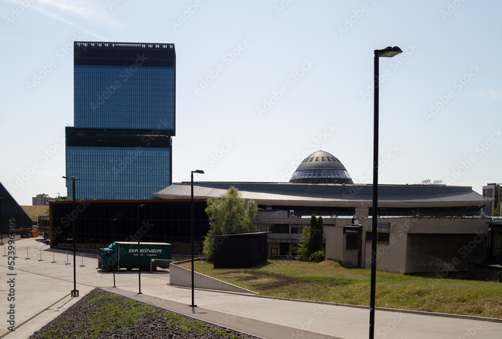 Spodek hall, multipurpose arena. Indoor modern sports entertainment ...