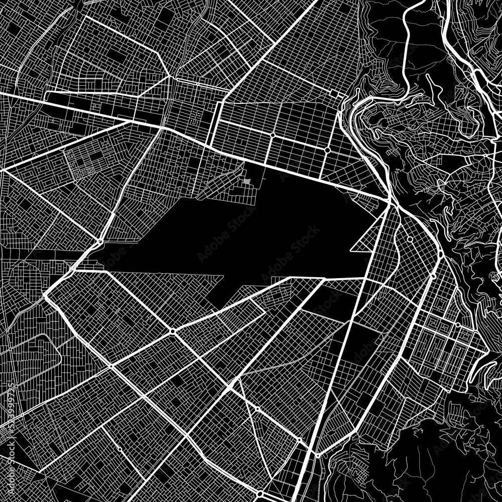 Vector map of El Alto city. Urban grayscale poster. Road map with ...