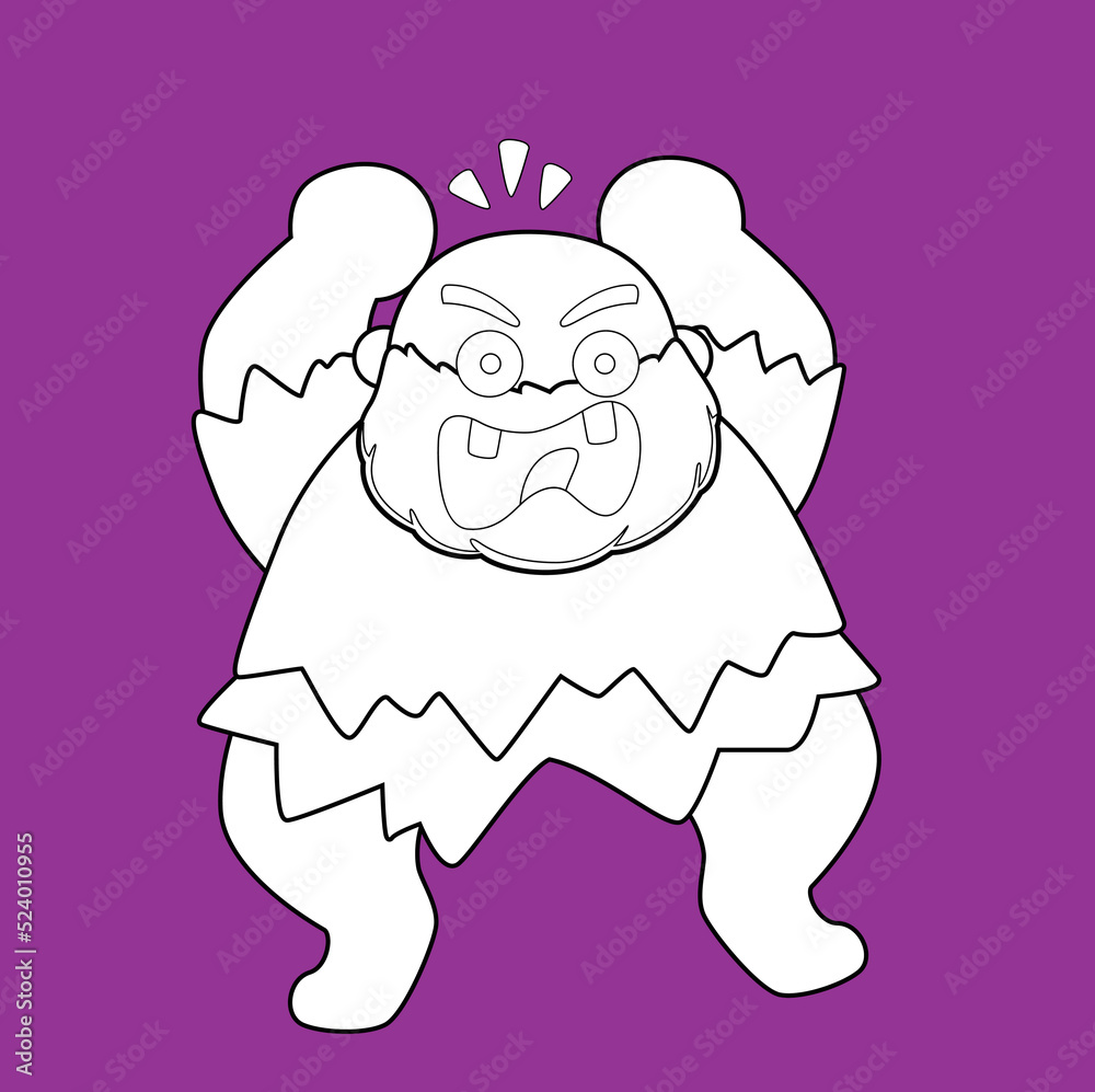 Jack and The Beanstalk Monster Digital Stamp Stock Vector | Adobe Stock
