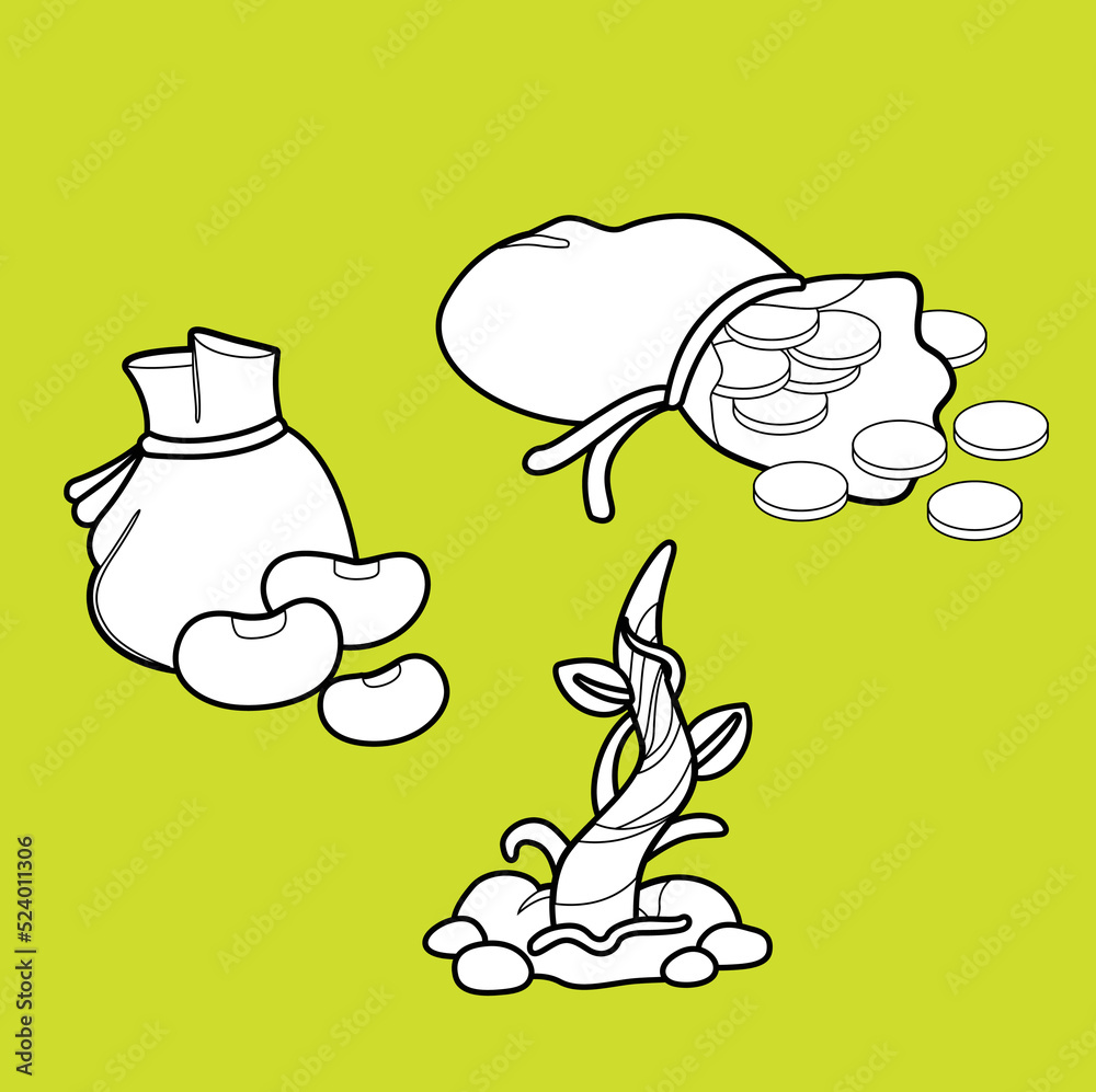 Jack and The Beanstalk Icon Digital Stamp Stock Vector | Adobe Stock
