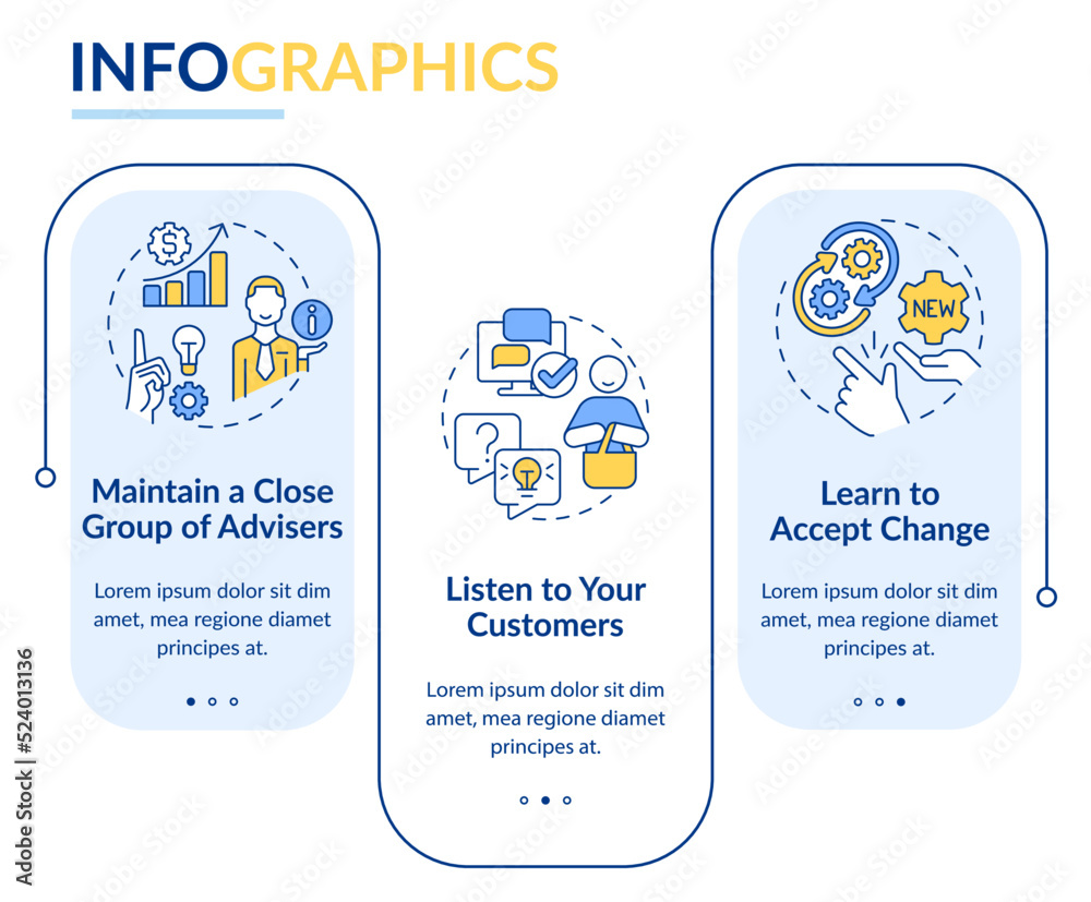 Ways to identify trends rectangle infographic template. Stock market ...