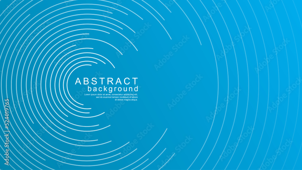 Abstract circle lines on blue background Stock Vector | Adobe Stock