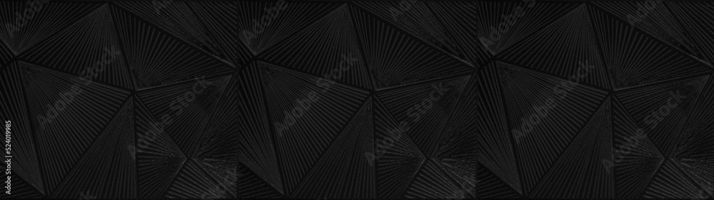 Abstract dark black triangular mosaic tile wallpaper texture with ...