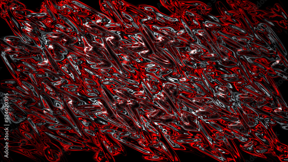 3d Rendering. Abstract red and black light pattern with the gradient ...