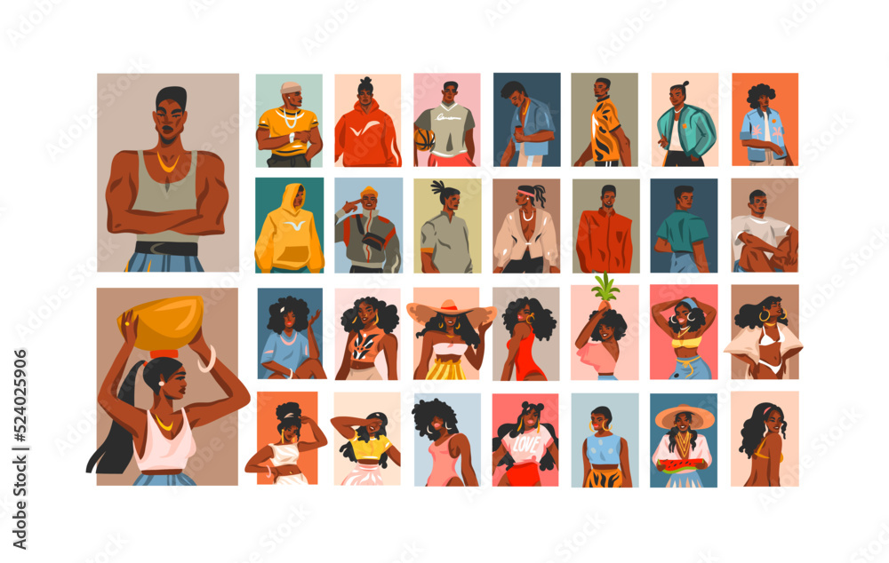 Hand drawn vector abstract graphic illustrations collection set with ...