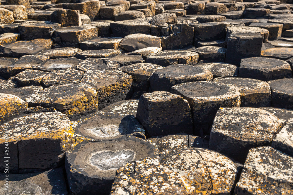 Beautiful Exposure of Giant's Causeway UNESCO World Heritage Site, is ...
