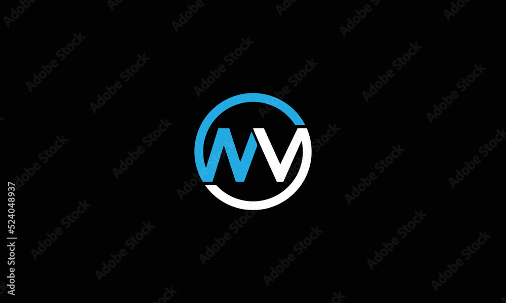 Minimal Innovative Initial VN, MV logo and NV logo. Letter VN MV NV ...