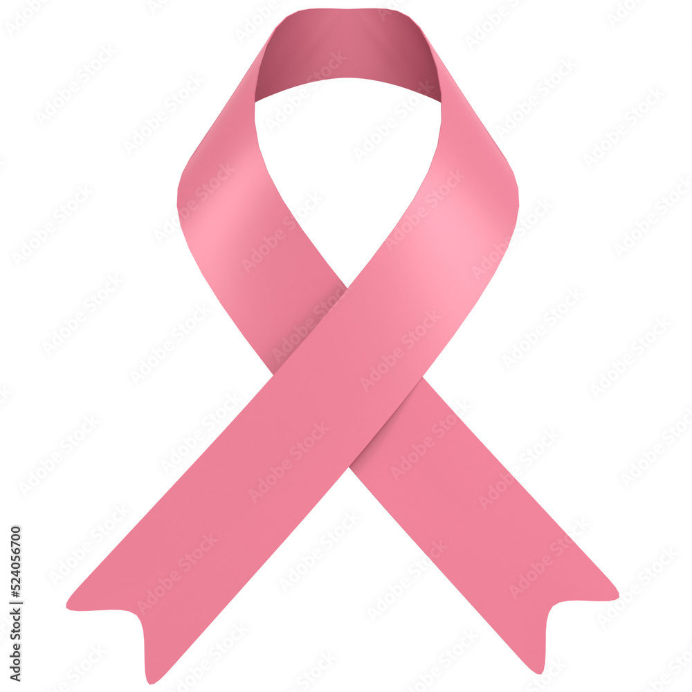3d pink ribbon icon, for UI, poster, banner, social media post. 3D ...