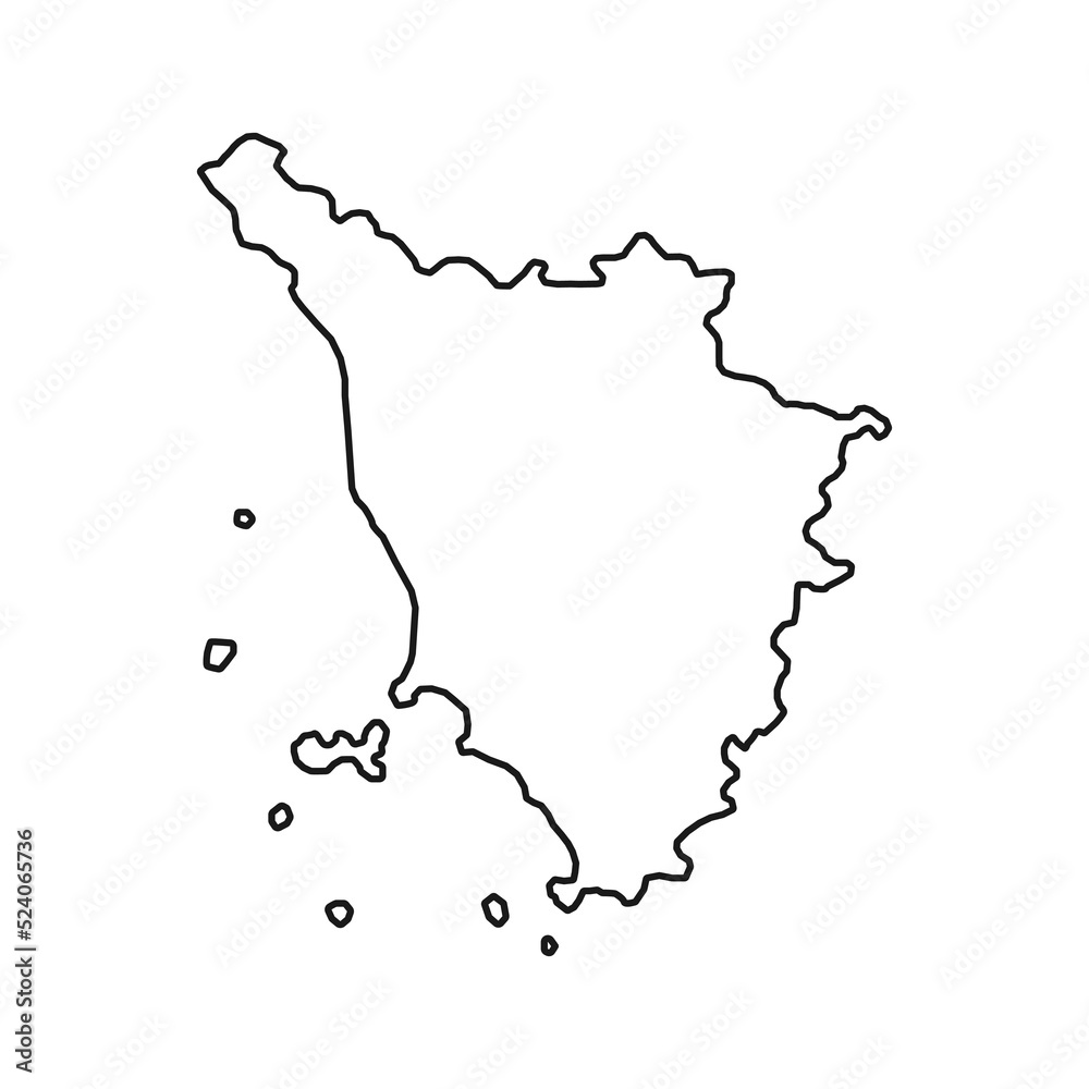 Póster Tuscany Map. Region of Italy. Vector illustration. – Cuadro para ...