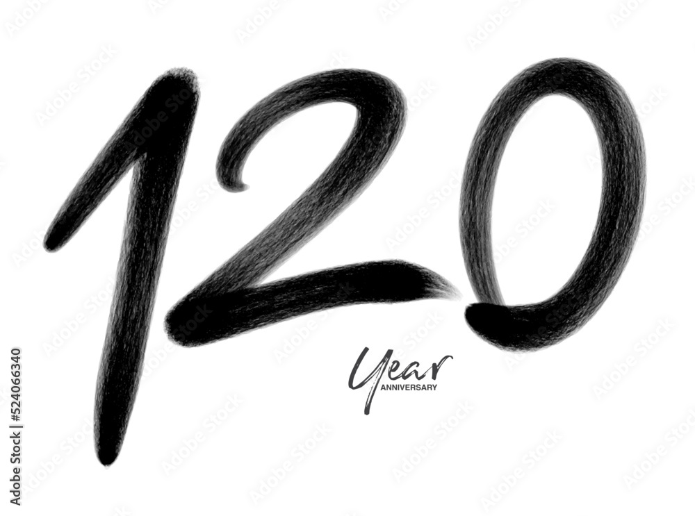 120 Years Anniversary Celebration Vector Template, 120 number logo ...