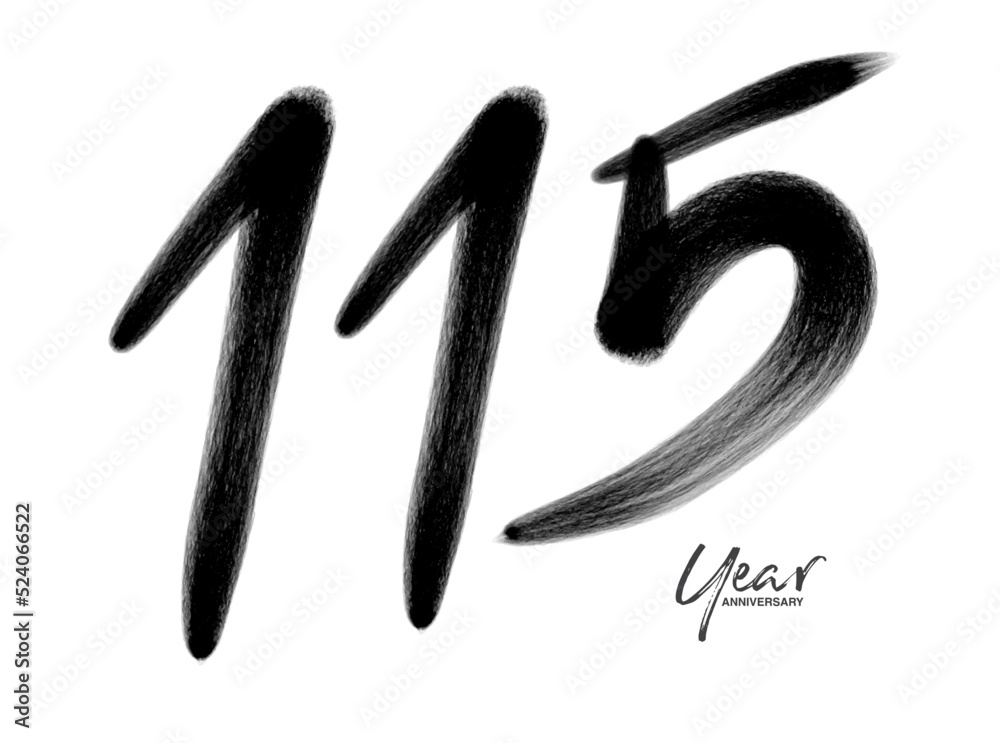 Vecteur Stock 115 Years Anniversary Celebration Vector Template, 115 ...