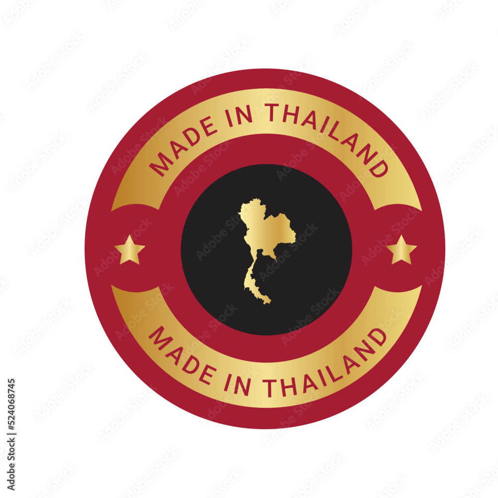 Made in Thailand round label, Modern made in Thailand logo Stock Vector ...