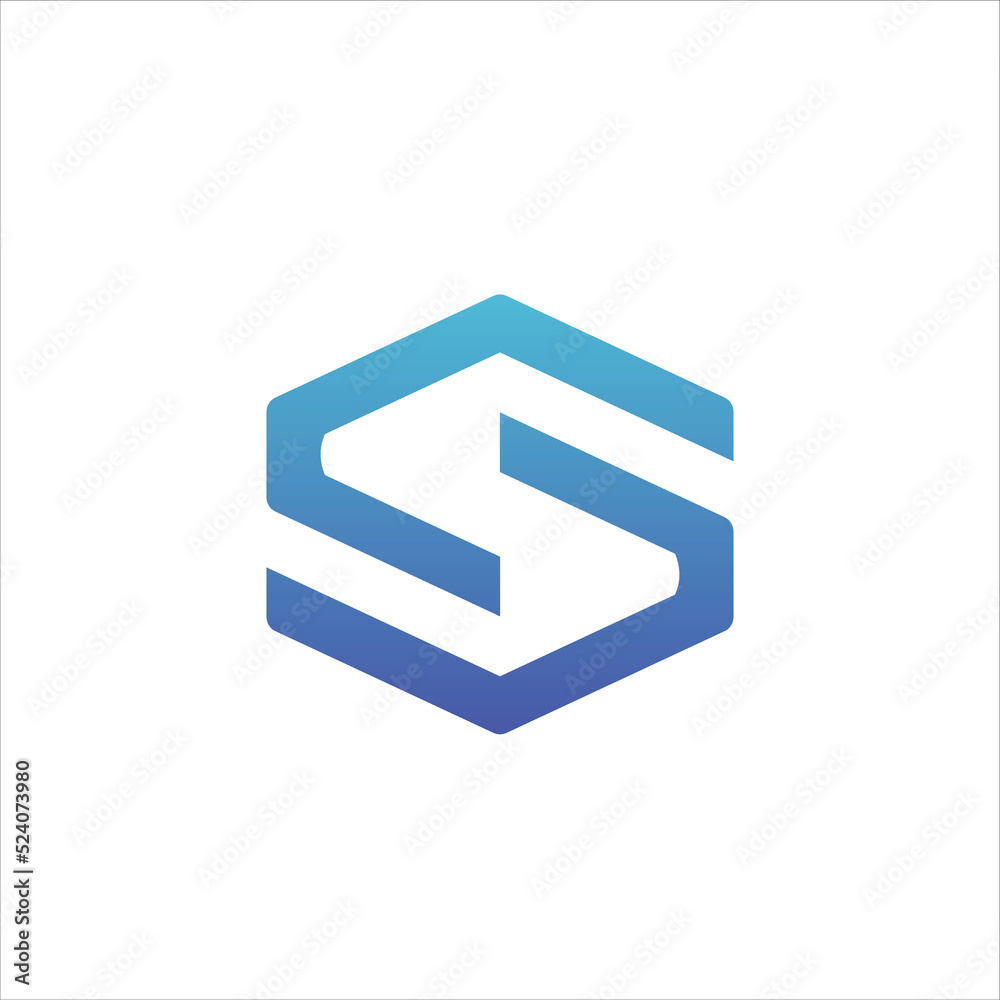 Blue letter s logo design Stock Vector | Adobe Stock
