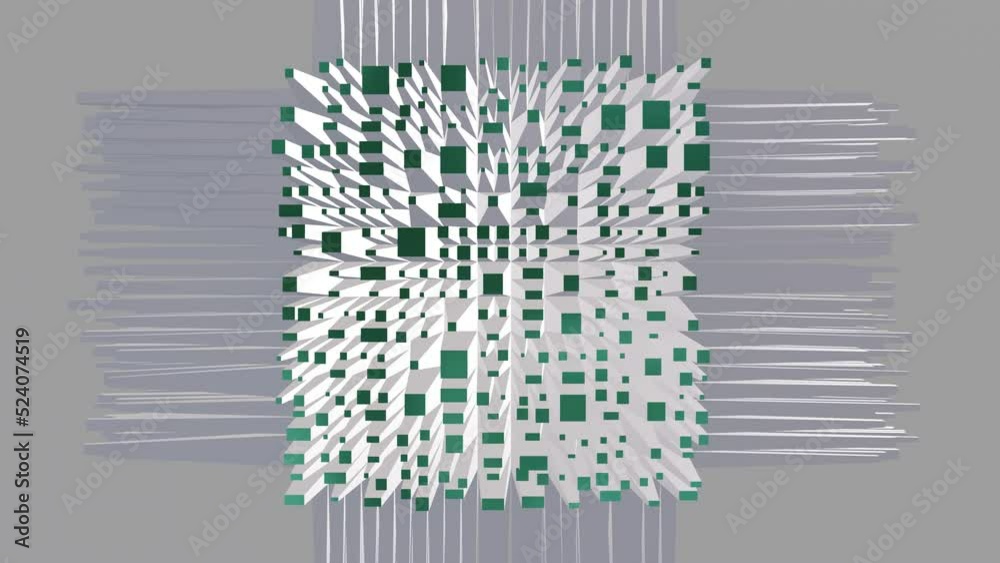 Video Stock Abstract three-dimensional animation of a surrealist object ...