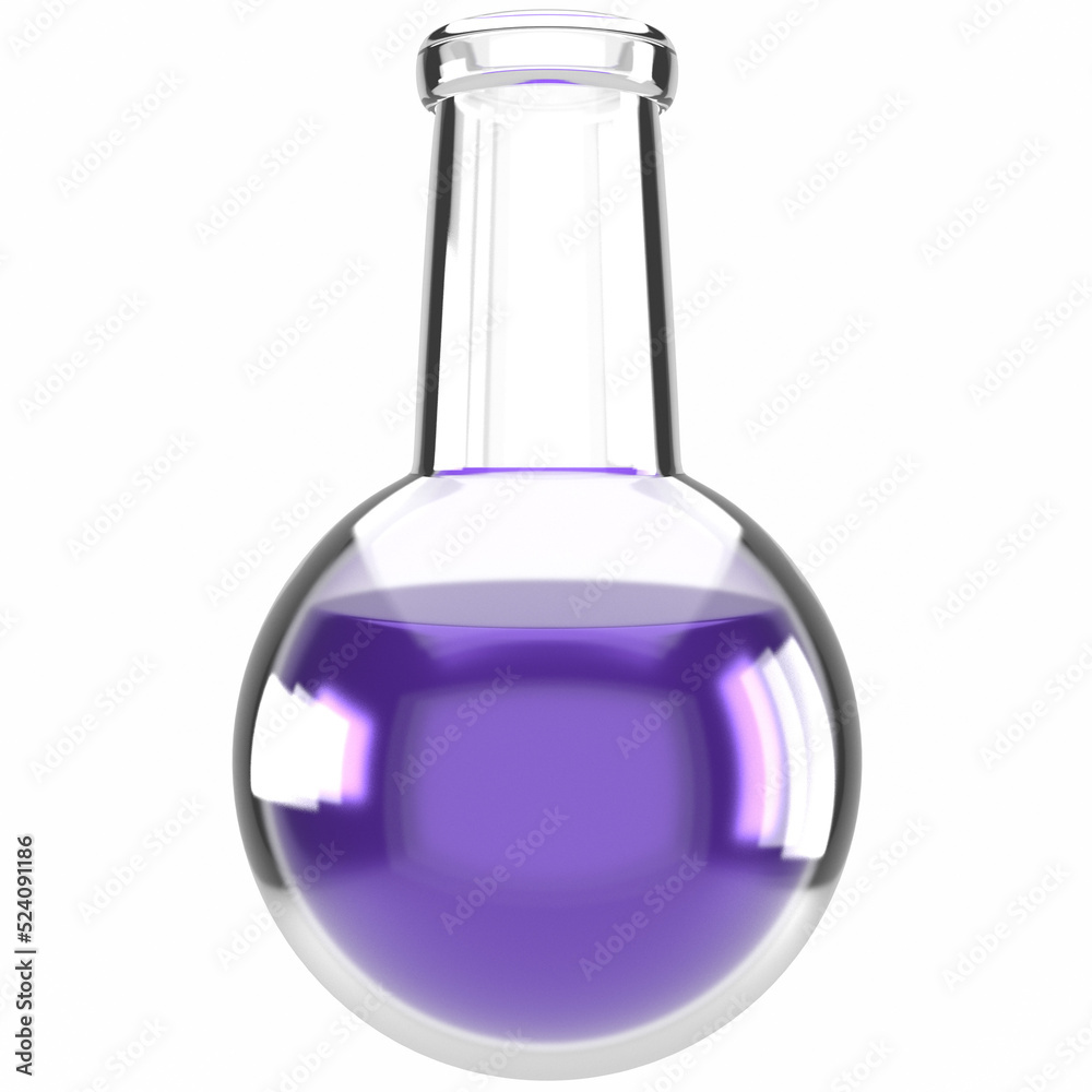 3d erlenmeyer flask illustration, for UI, poster, banner, social media ...