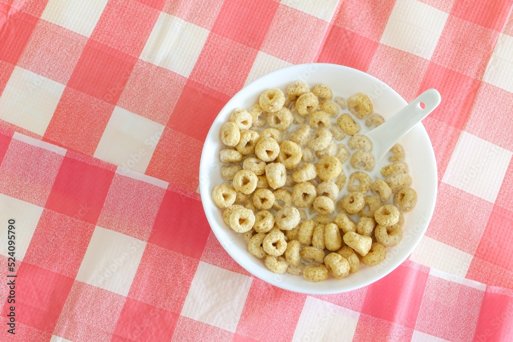 Bowl Of Cheerios And Milk