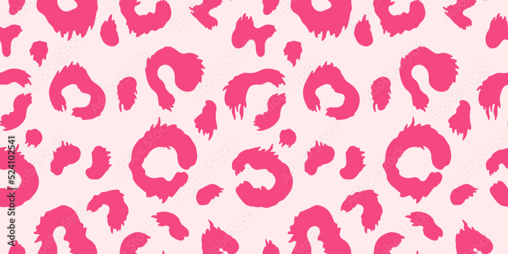 Pink Leopard Print Vector