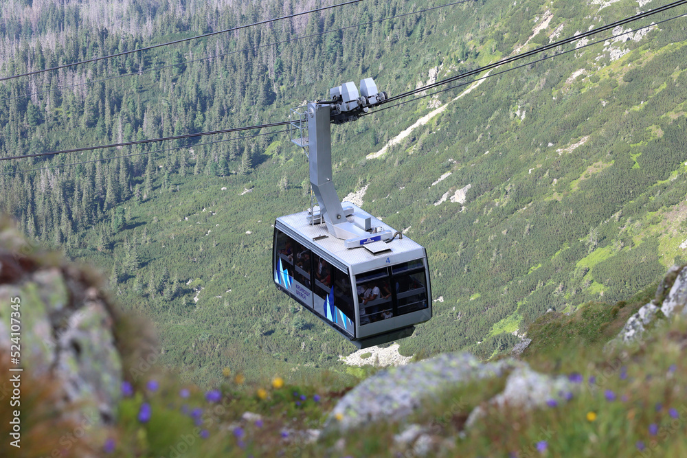 Polska kolej linowa na Kasprowy wierch w Zakopanem. Stock Photo | Adobe ...