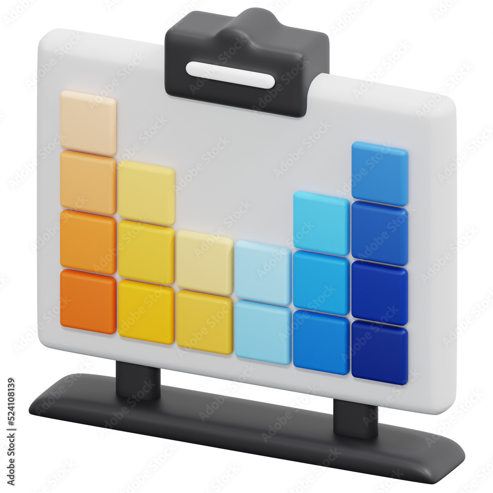 periodic table 3d render icon illustration Stock Illustration | Adobe Stock