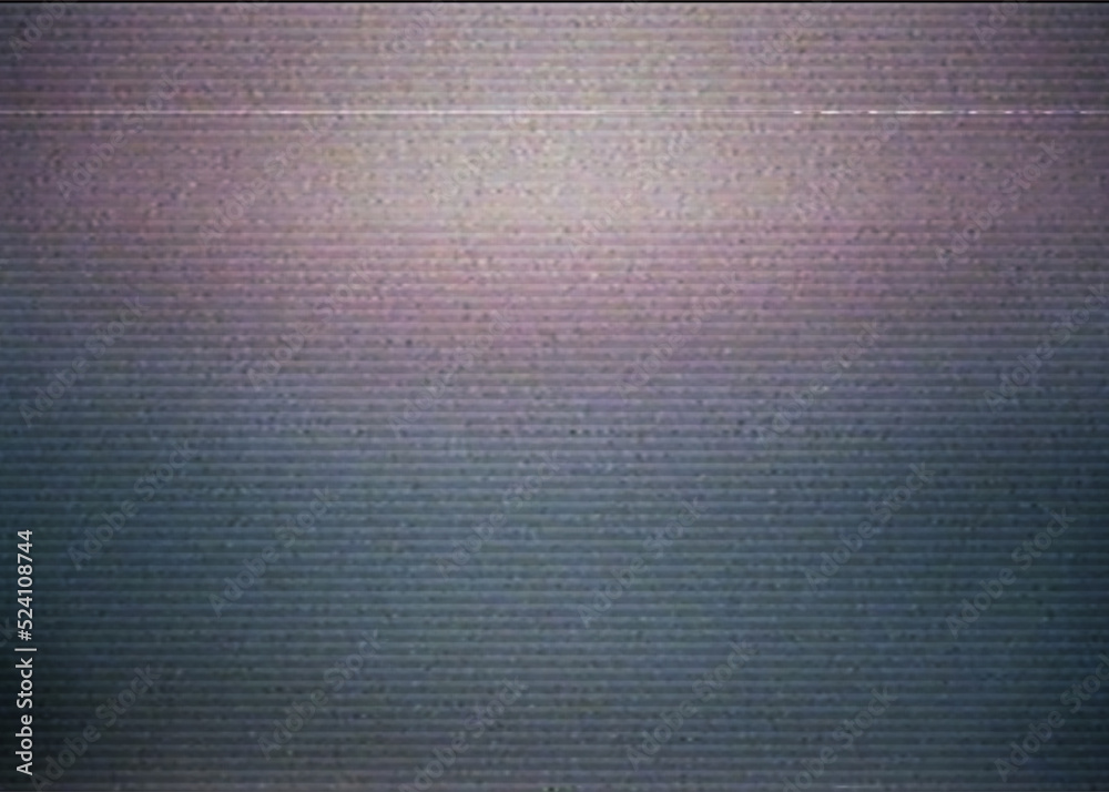 Intentional distortion and noise: the blank screen of an old VHS player ...