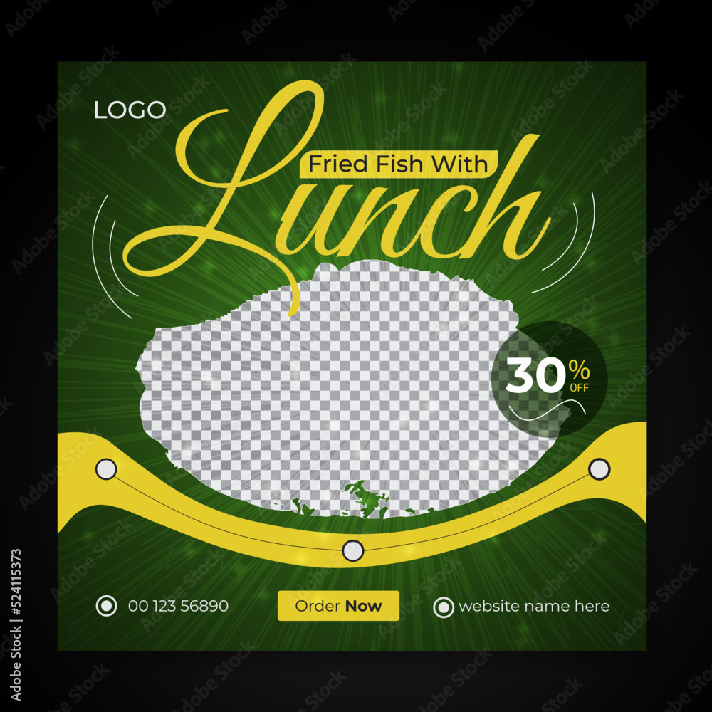 Delicious food menu social media Instagram post design or restaurant ...