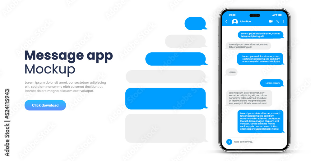 Message smartphone template. Mobile chatting sms app template bubbles ... Message smartphone template. Mobile chatting sms app template bubbles ...
