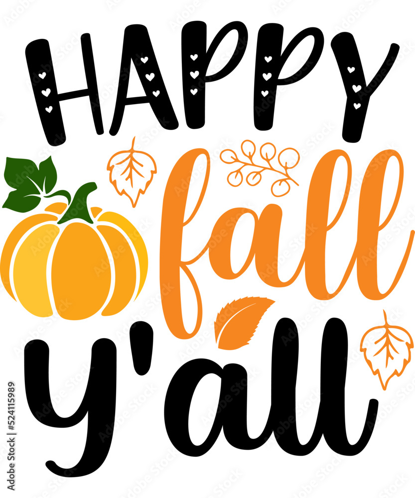 Happy fall y’all SVG, fall SVG, happy fall SVG, fall SVG bundle, autumn ...