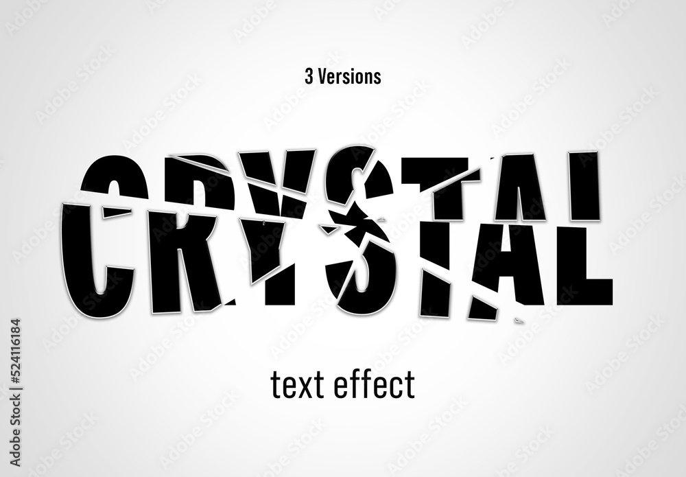 Broken Glass Text Effect Stock Template | Adobe Stock