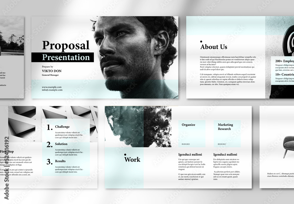 Minimal Project Proposal Layout Stock Template | Adobe Stock