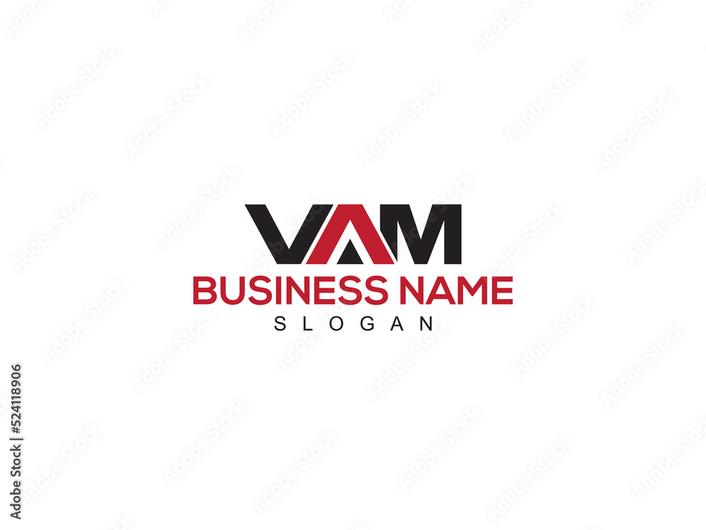 Monogram VAM Logo Icon, Unique vam Logo Letter Vector Image Design For ...